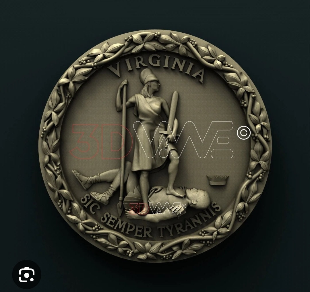The Great Seal of the State of Virginia, Wall Hanging, Virginia Logo ...