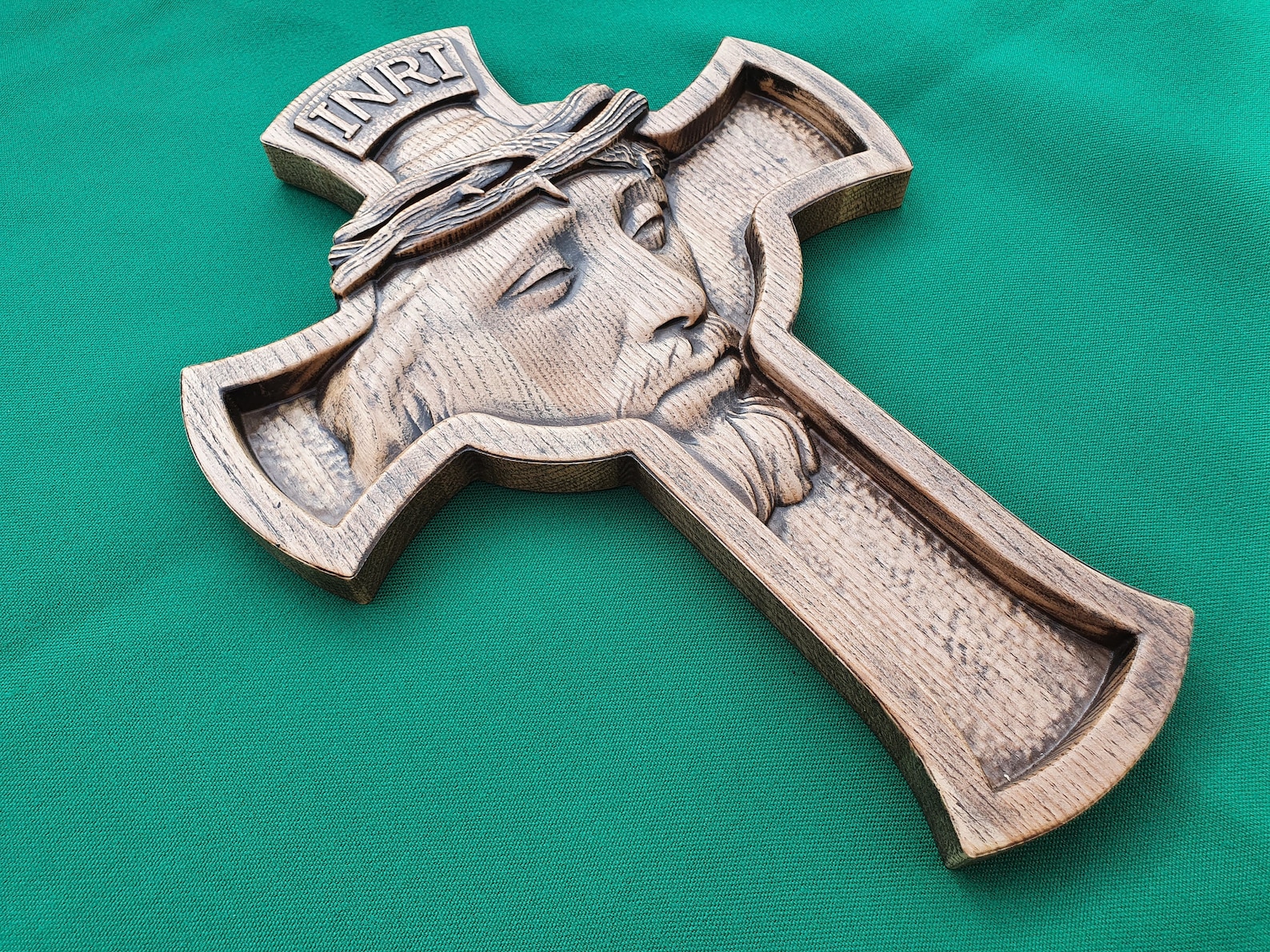 Wooden Jesus in the Cross Catholic Cross Carved Wooden - Etsy