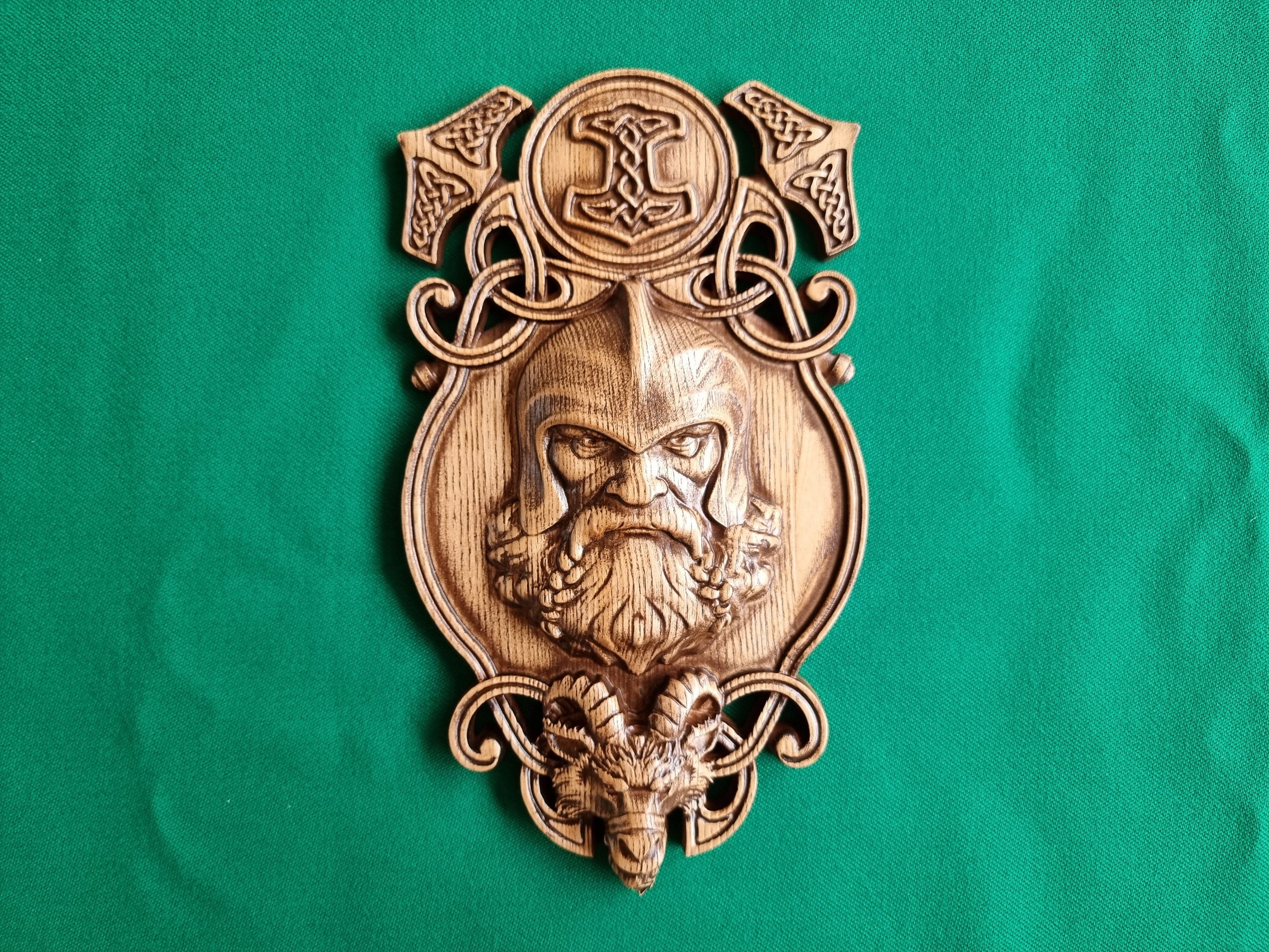 Thor Statue, Pagan Altar, Norse Mythology, Celtic Wood Carving, Viking ...
