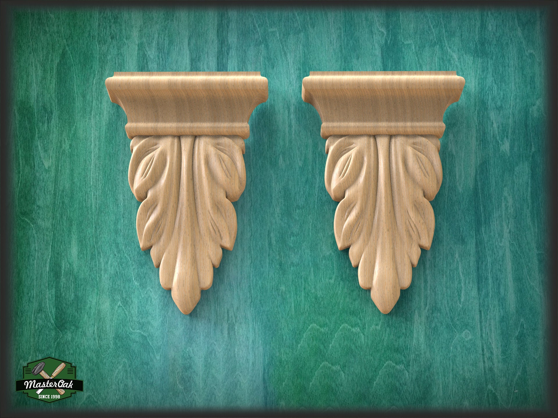 Acanthus Leaf Drop Applique 2pcs Antique Wooden Onlay - Etsy