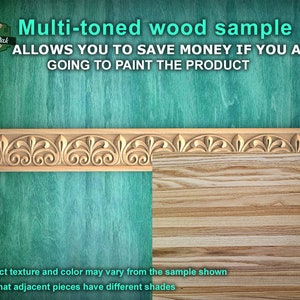 Elegant Fleur Motif: Carved Wood Molding Trim, 40 Decorative Wooden ...