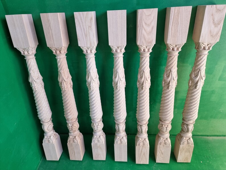 Wooden Baluster for the Stairs or Balustrade Carved Banister | Etsy