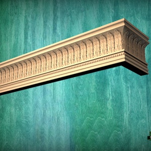 Wooden Window Valance With Acantus Leaves, Cornice Board, Baroque ...