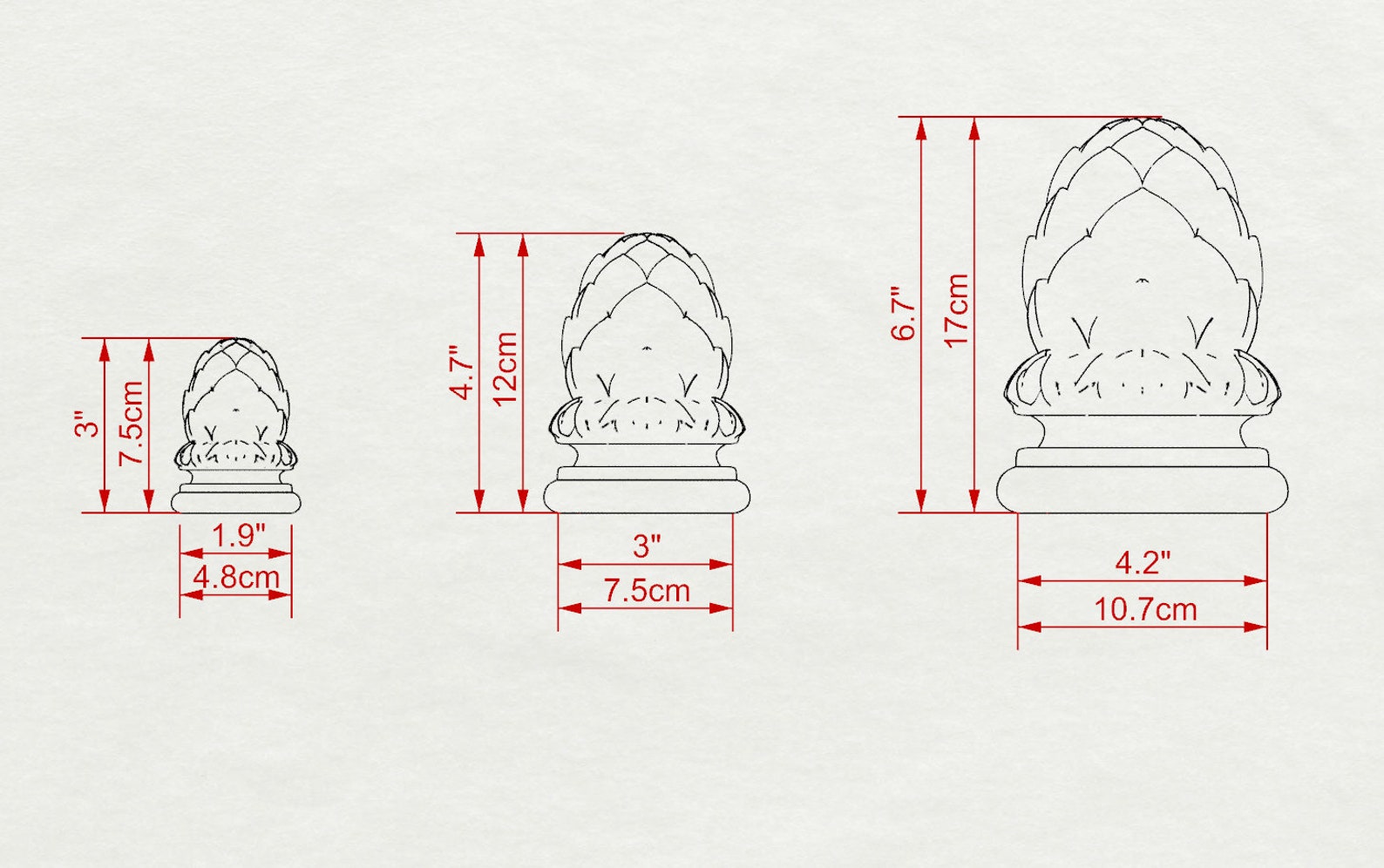 Top of the Pillar, 1pc, Classic Style Top, Baroque Style, Wooden Top ...