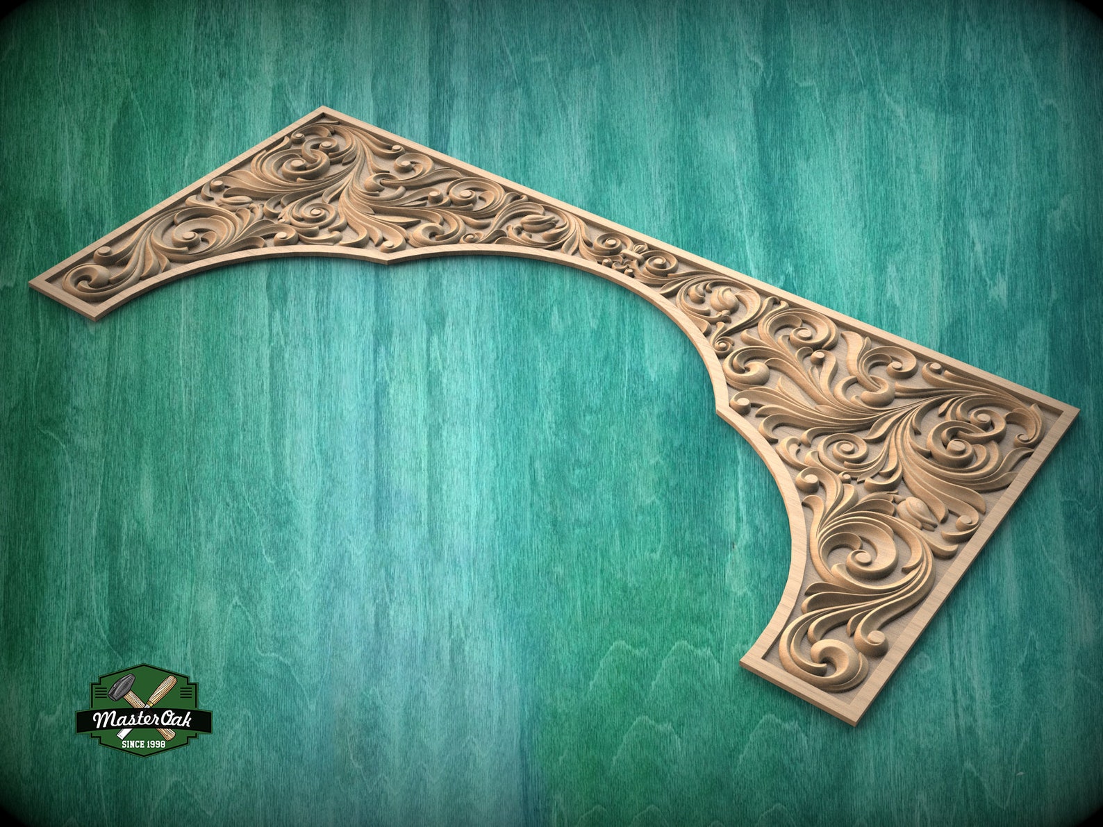 Antique Style Arched Hardwood Wood Trim, 1pc, Home Wall Decoration ...