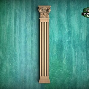 Wooden Carved Classic Corinthian Column Pilaster, Wood Ionic Pilaster ...