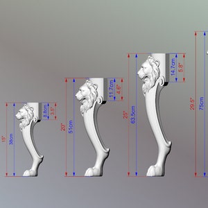 Table Leg Antique Style With Lion Head and Paw, 1 Piece - Etsy