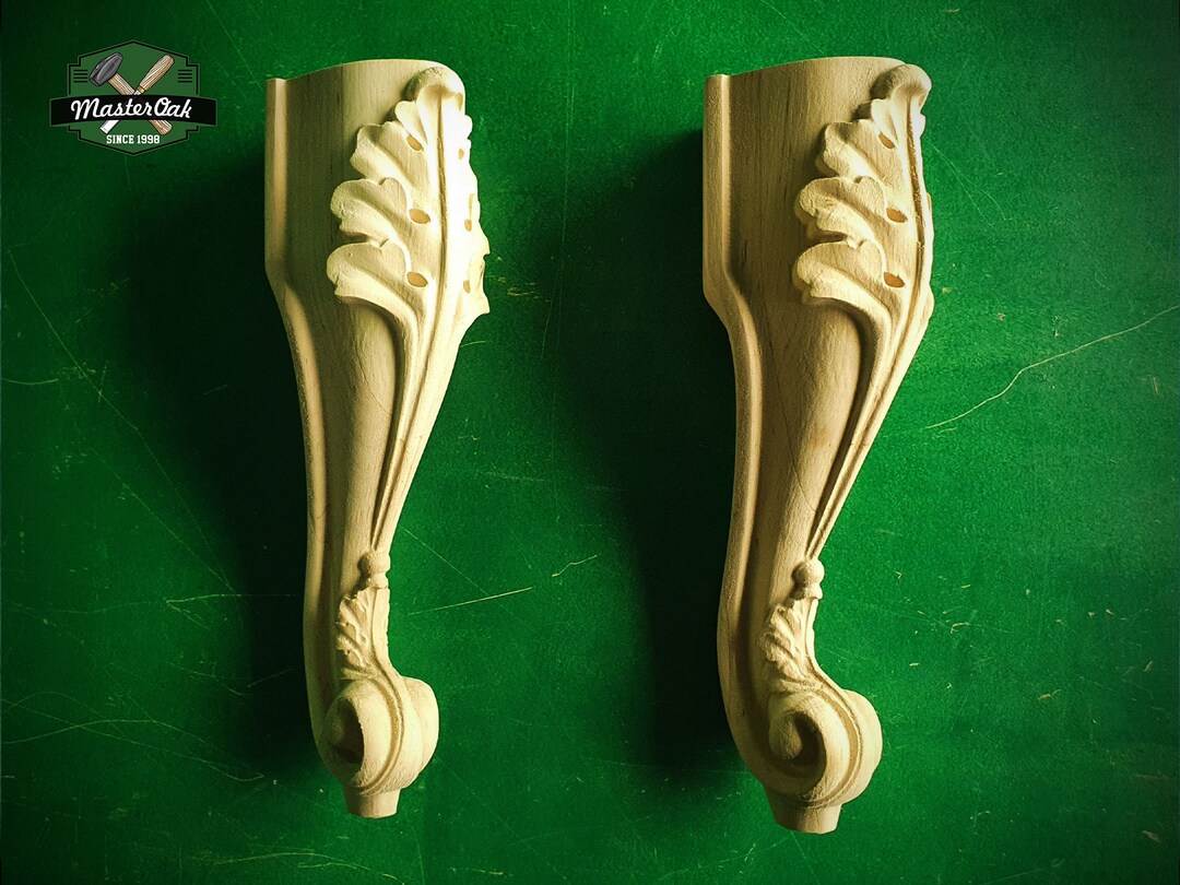 Pair of Beautiful Carved Legs, Set 2pc, Classic Style Legs, Baroque ...