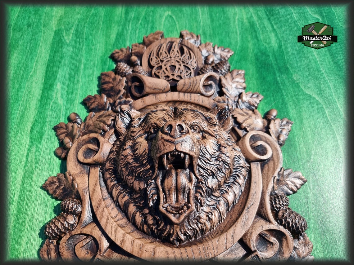 Angry Celtic Bear, Celtic Wood Carving, Viking Carving, Celtic Lord of ...