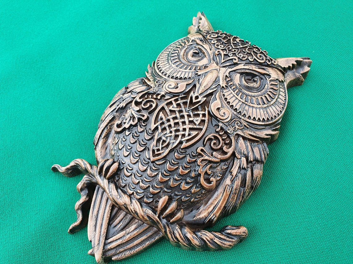 Viking Owl, Celtic Design Bird,celtic Owl, Wall Hanging Sculpture ...
