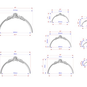 Elegant Slim-base Arch Wooden Appliqué – Carved Swirl Embellishments ...