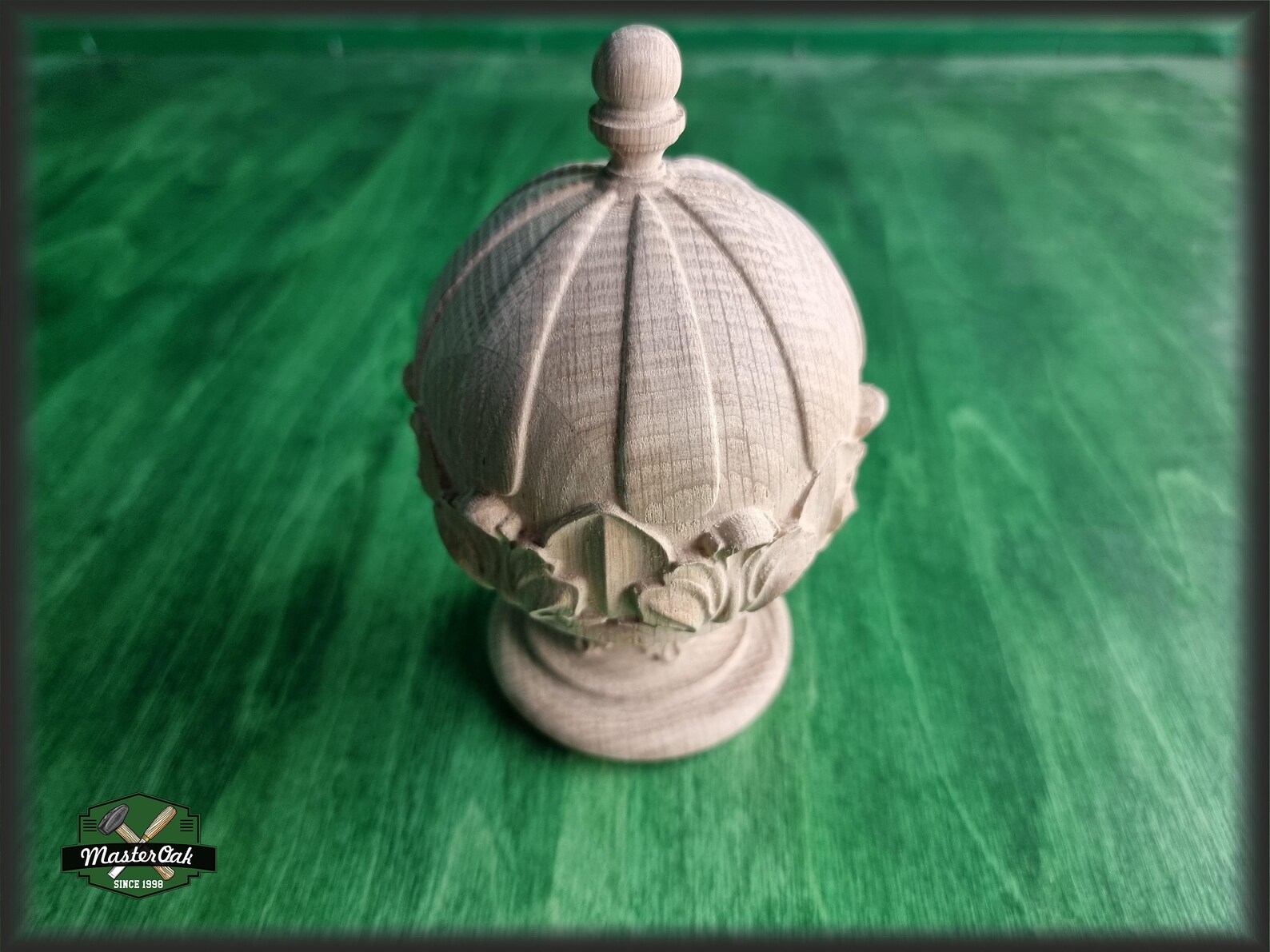 Decorative Architectural Wooden Finial, Staircase Newel Post Cap ...