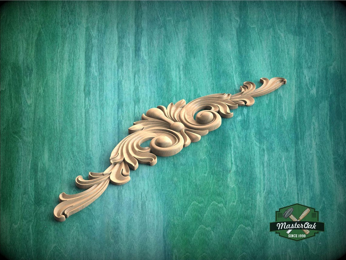 Baroque Leaf Scroll Crest for Furniture and Wall Decoration - Etsy