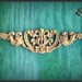 Elegant Slim-base Arch Wooden Appliqué Carved Swirl Embellishments, 1pc ...