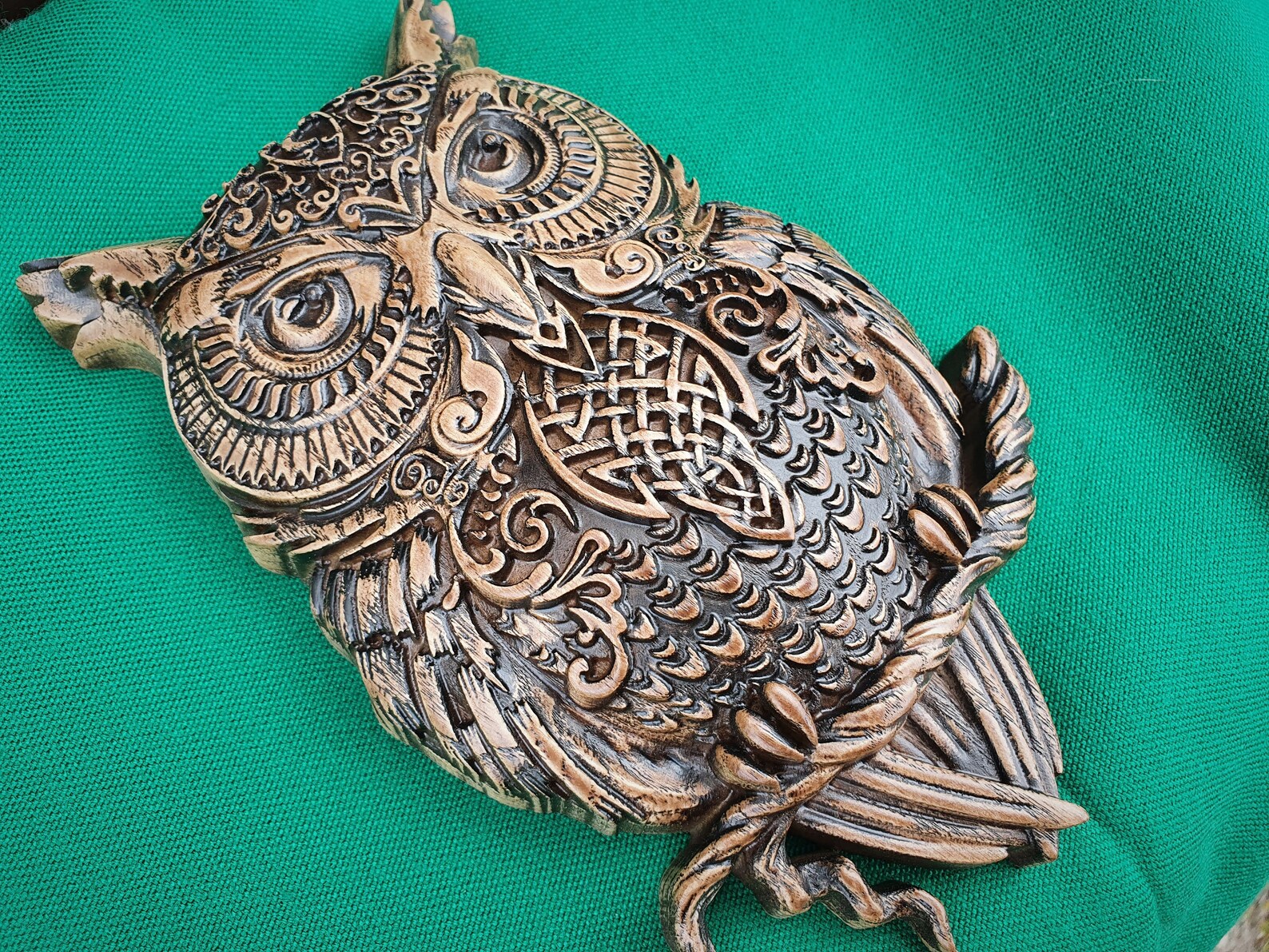 Viking Owl, Celtic Design Bird,celtic Owl, Wall Hanging Sculpture ...