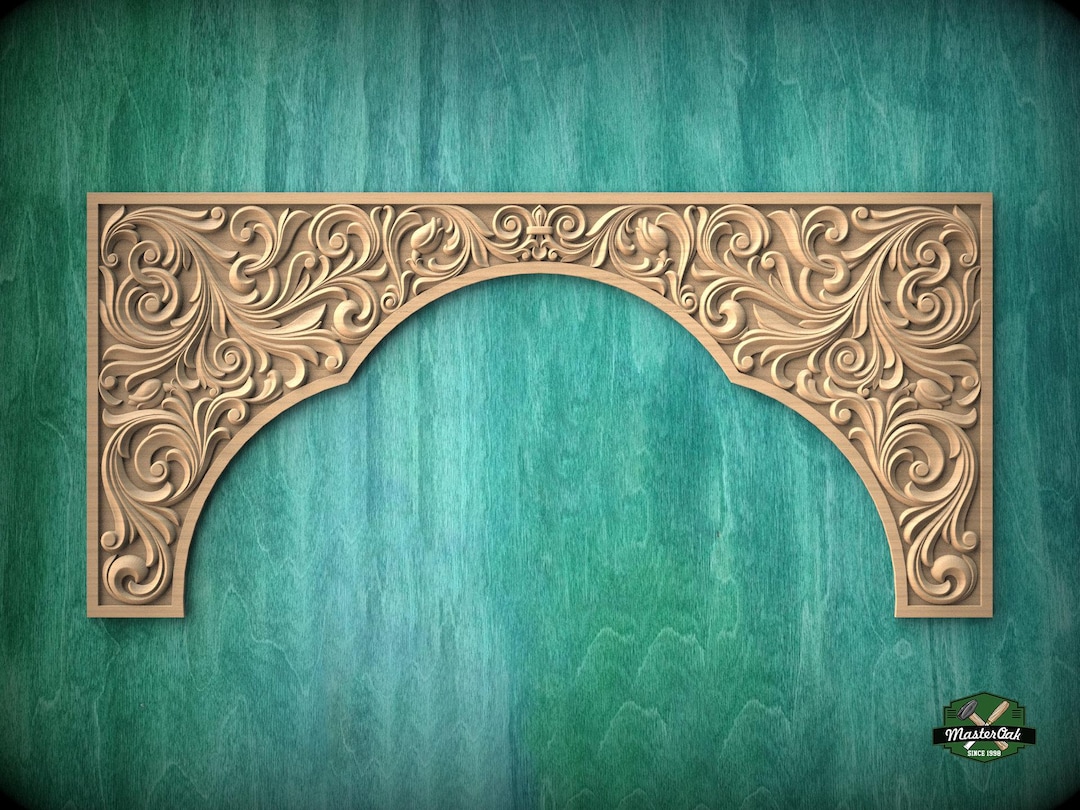 Antique Style Arched Hardwood Wood Trim, 1pc, Home Wall Decoration ...