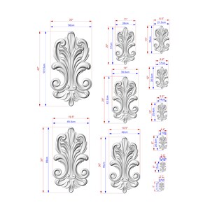 Swirling Elegance: Symphonic Wooden Onlay, 1 Pc, Unpainted, Home Wall ...