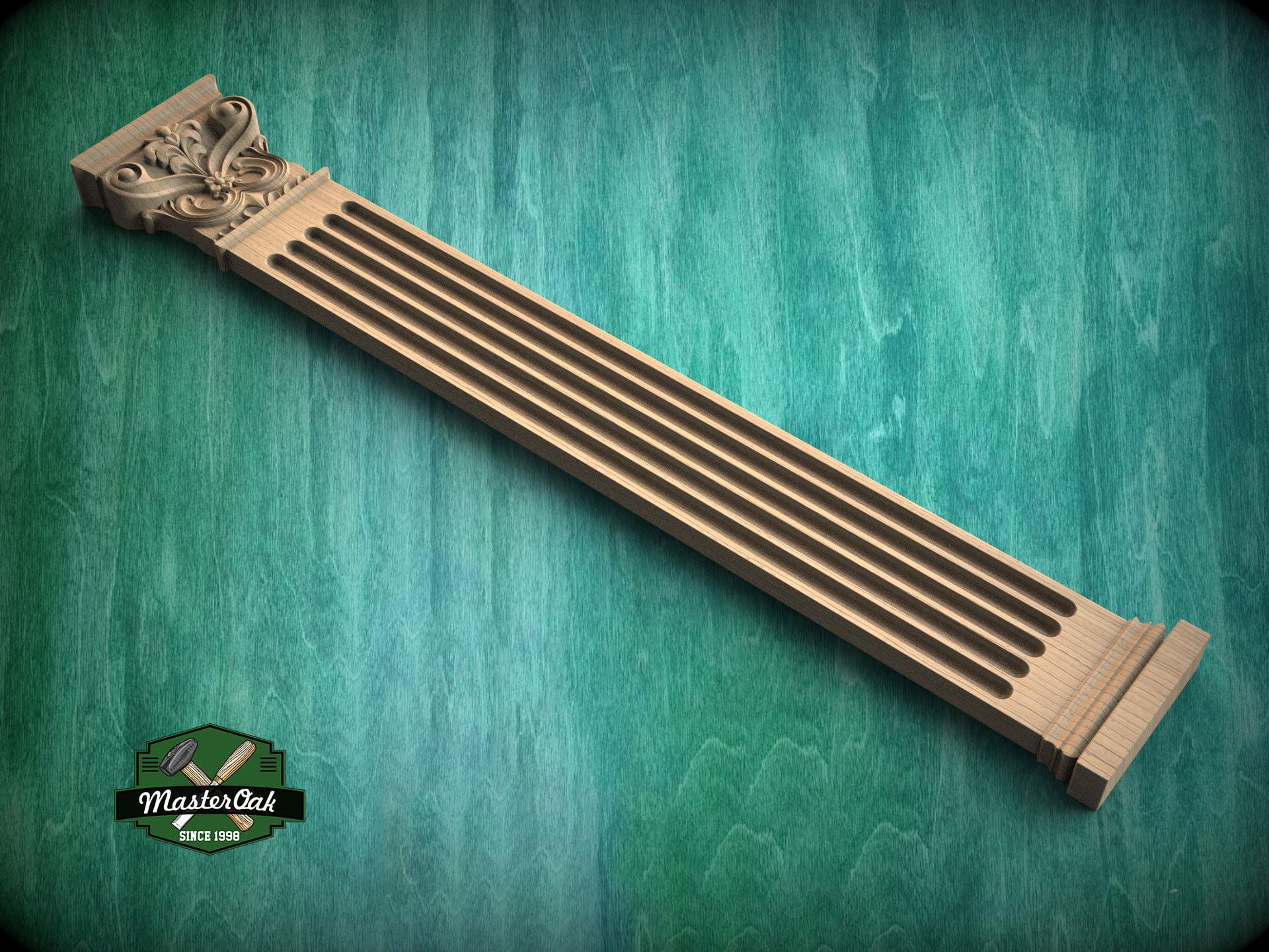 Wooden Carved Classic Corinthian Column Pilaster, Wood Ionic Pilaster ...