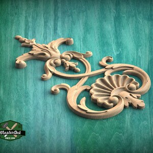 French Rococo Wooden Applique for Refined Home Decor, 1pc, Millwork ...