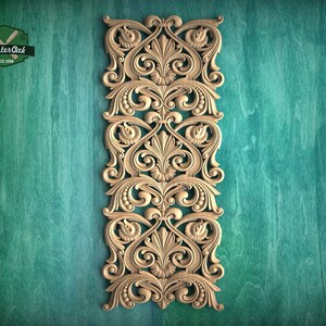 Floral and Scroll Wood Applique – Elegant Door and Wall Decor, Multi ...