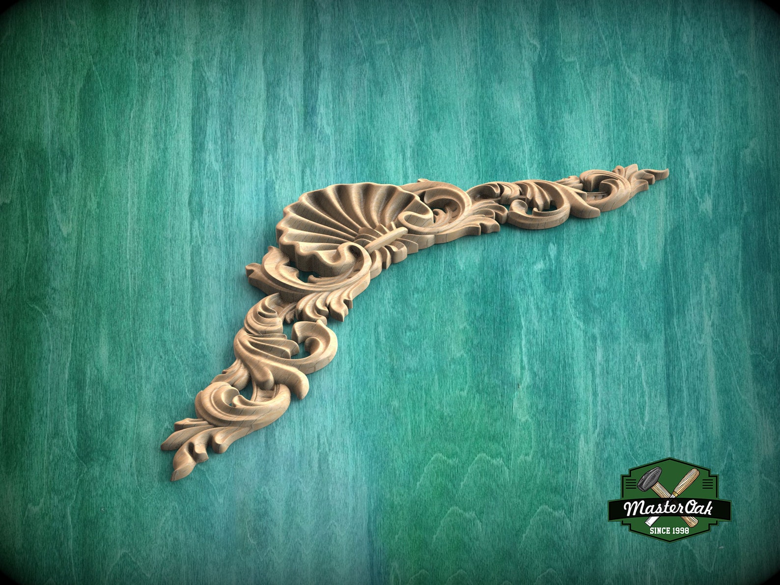 Arched Wooden Shell Decor, Millwork Wood Decorative Shell Applique ...