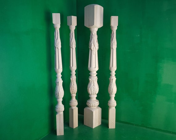 Carved Baluster in Classic Style 1 Piece Carved Banister of - Etsy