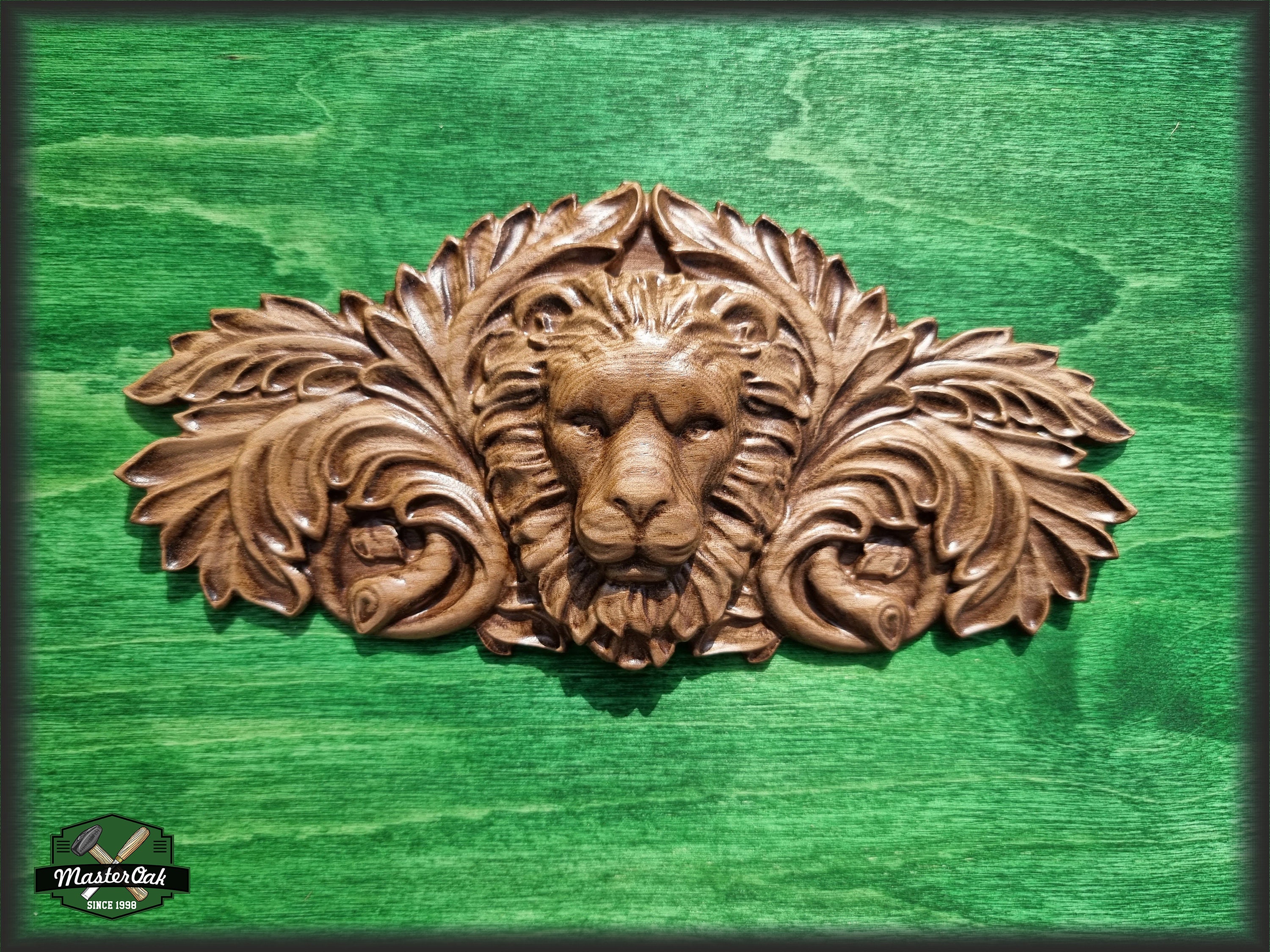 Carved Lion interior trim Lion head Applique Onlay 1pc Home | Etsy