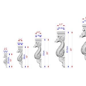 Sea Dragon Carved Wooden Corbel – Mythical Maritime Decor, Unpainted ...