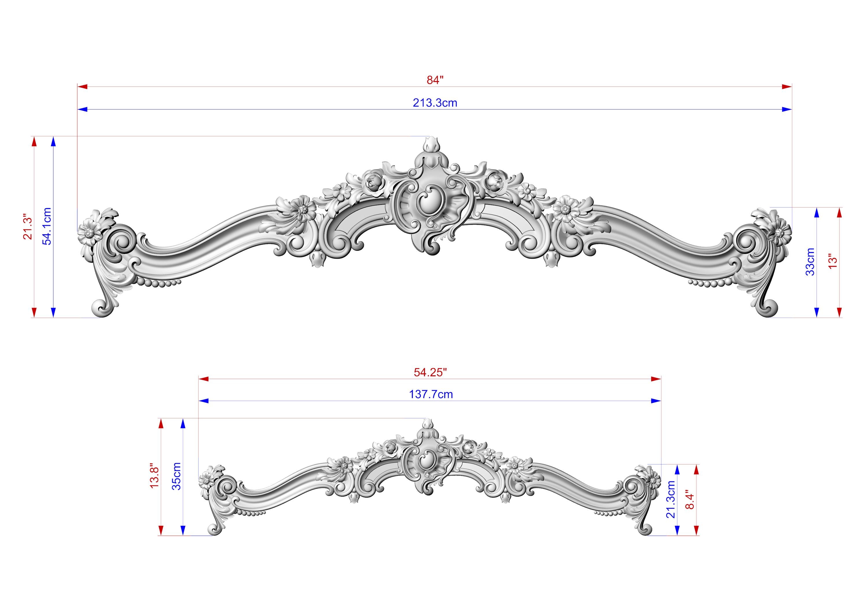 Le Roi Soleil Cornice - French Baroque Classicism Elegance, 1 Pc ...