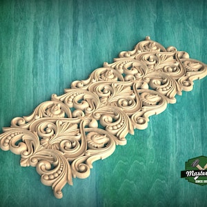 Floral and Scroll Wood Applique – Elegant Door and Wall Decor, Multi ...