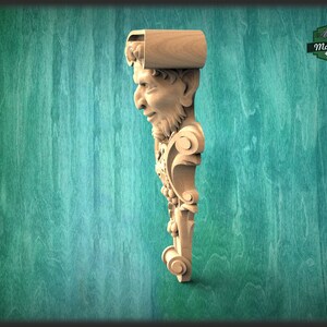 Mephistopheles Corbel of Wood, Gothic Corbel, Devil Corbel ...