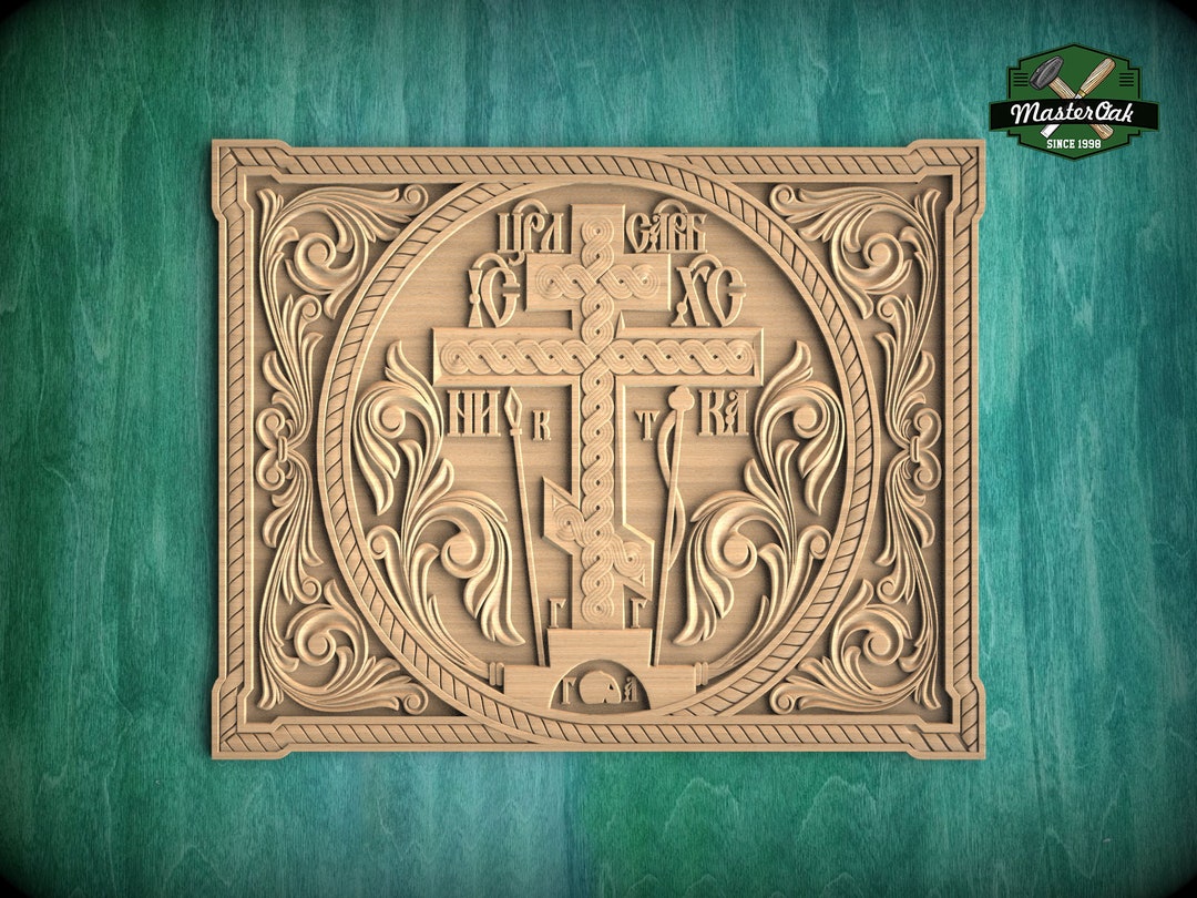 Carved Wooden Cross Panel, Religious Wall Art, Wooden Panel, 1pc ...