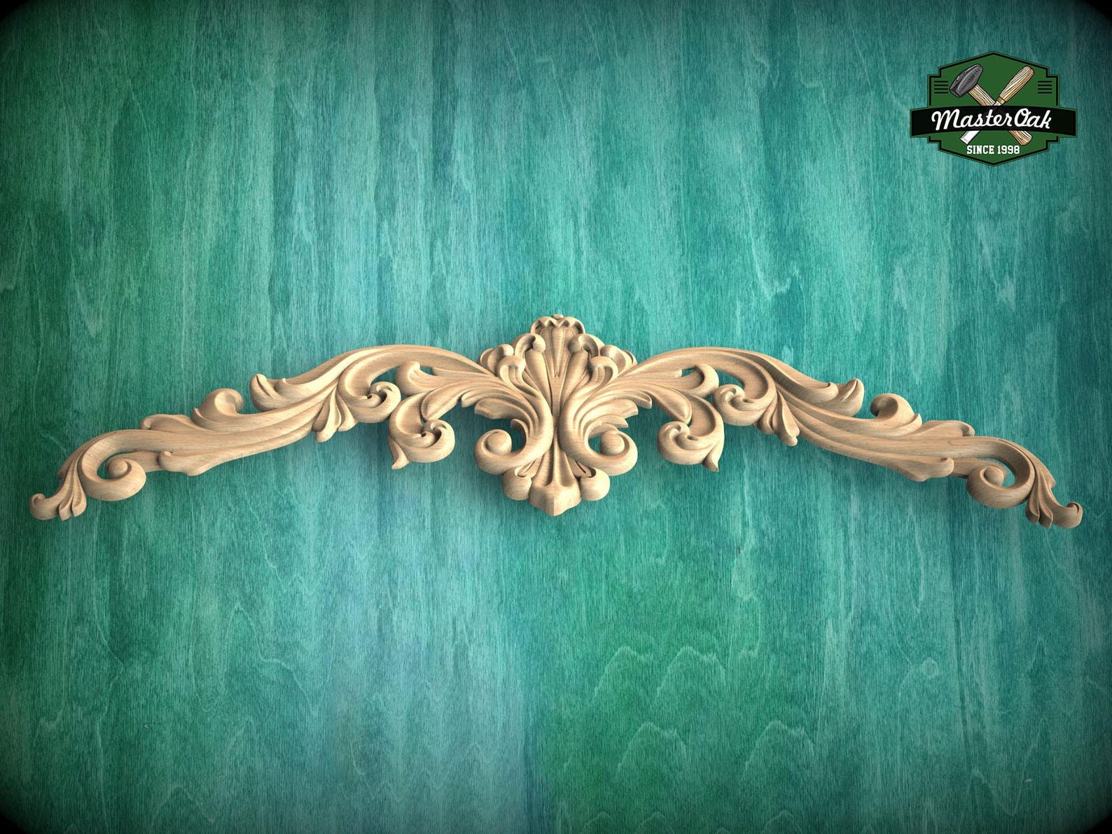 Royal Elegance: Carved Wooden Arch Onlay by Masteroak, 1pc, Unpainted ...