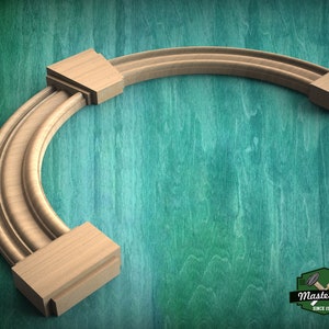 Modern Wooden Radius Trim - Architectural Carved Onlay for Arches, 1pc ...