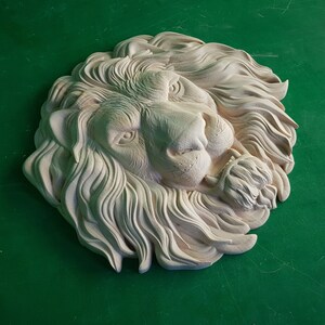 Beautiful Lion Head, Carved Lion Head, Unpainted, 1pc, Applique ...