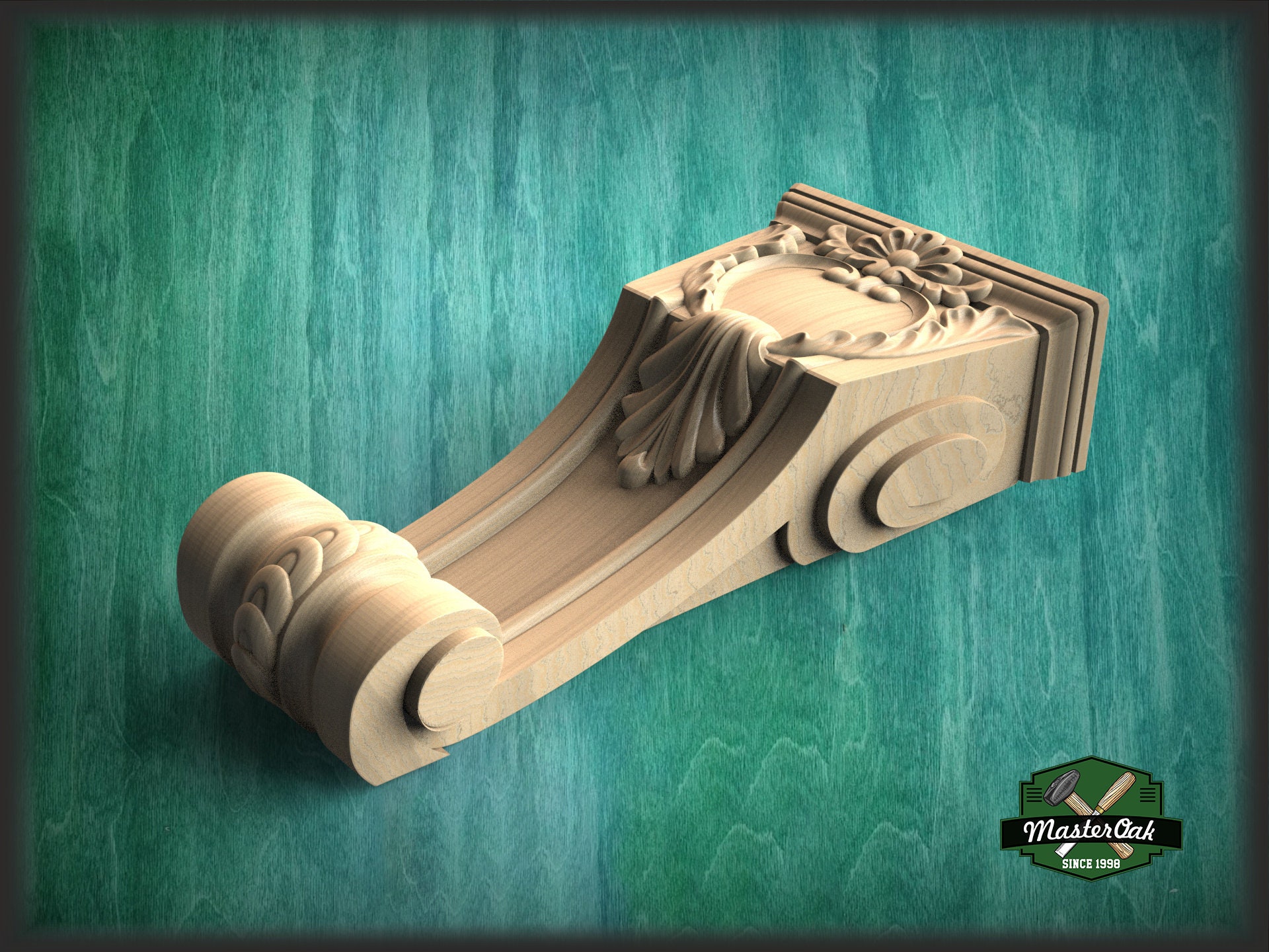 Carved Bracket of Wood Unpainted Decorative Carved Wooden - Etsy