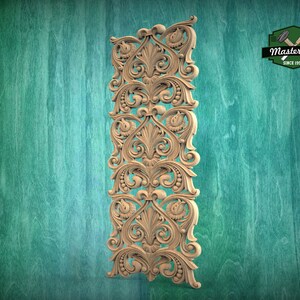 Floral and Scroll Wood Applique – Elegant Door and Wall Decor, Multi ...