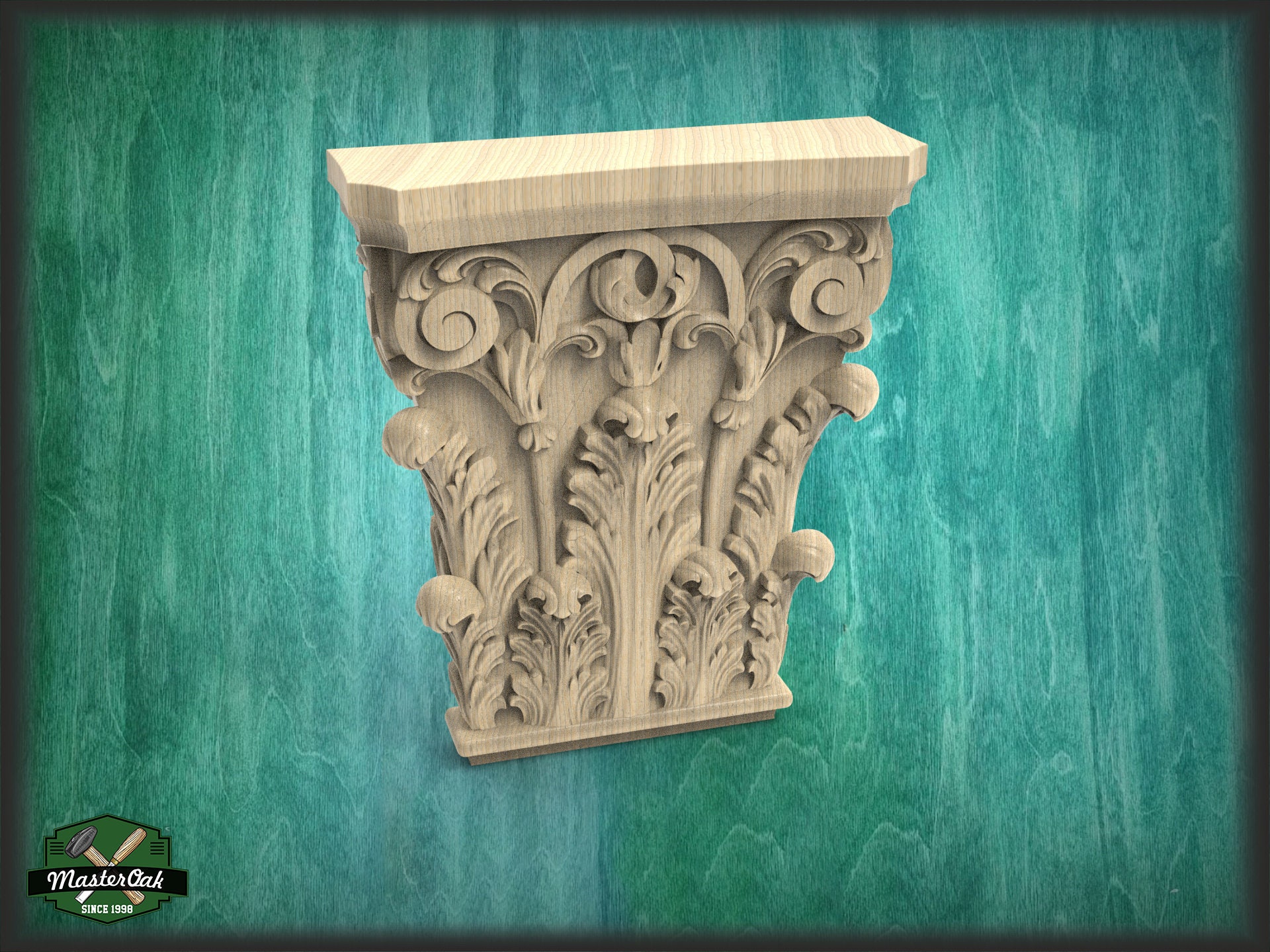 Neoclassical Solid Wood Capitel 1pc Carved Capital Decor - Etsy