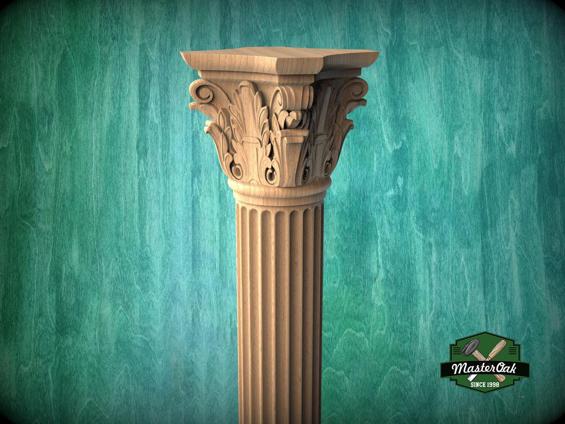 The Elegant Wooden Ionic Column, Ionic Wood Column for Architectural ...