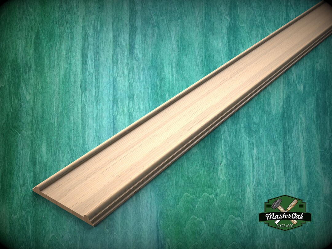 Modern Rounded Edge Wood Base Molding - Minimalist Home Decor, 40" Wood ...