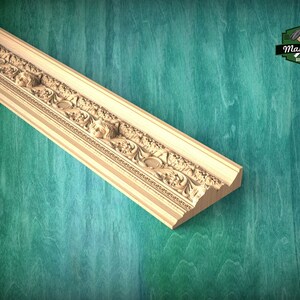 Carved Wooden Molding With Mask and Oak Leaf Pattern – Classic Interior ...