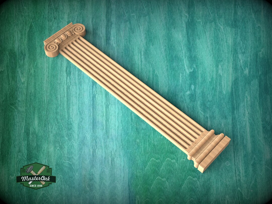 Classical Wood Ionic Pilaster, Unfinished, Column Classic Flute Ionic ...