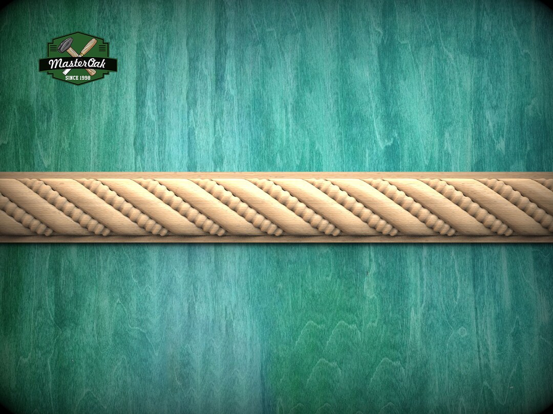 Classic Twisted Rope Wooden Moulding – Decorative Frieze Element, 40 ...