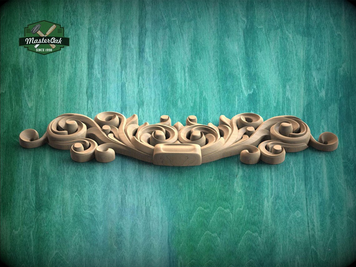 Decorative Scroll Crest With Curved Motif for Furniture Tops - Etsy