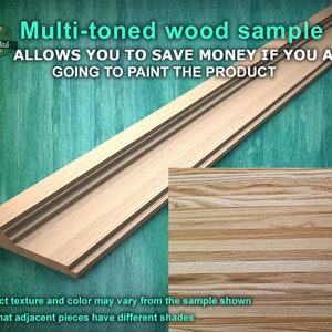 Stepped Profile Wood Molding - Elegant and Versatile Trim, 40" Wood ...