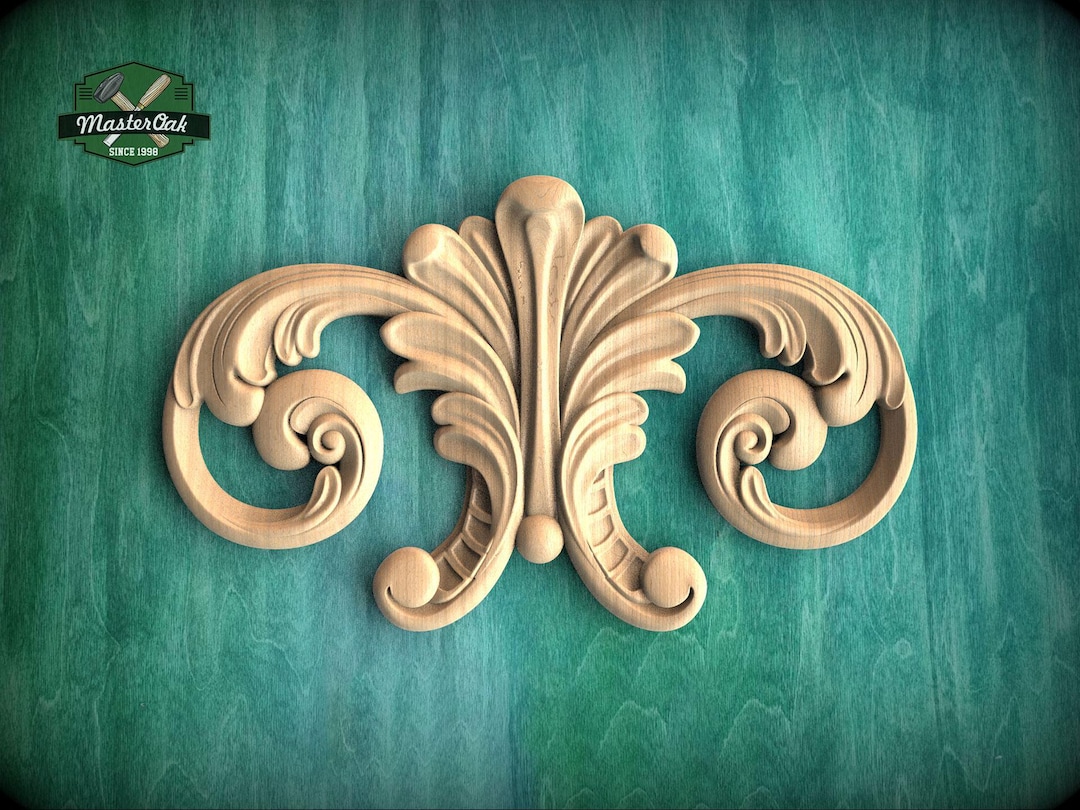 Acanthus Scroll Crest – Decorative Classical Applique - Etsy