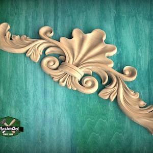 Versatile Acanthus Leaf Wood Onlay, Classic Carved Decor, Unpainted ...
