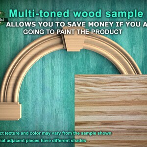 Modern Wooden Radius Trim - Architectural Carved Onlay for Arches, 1pc ...