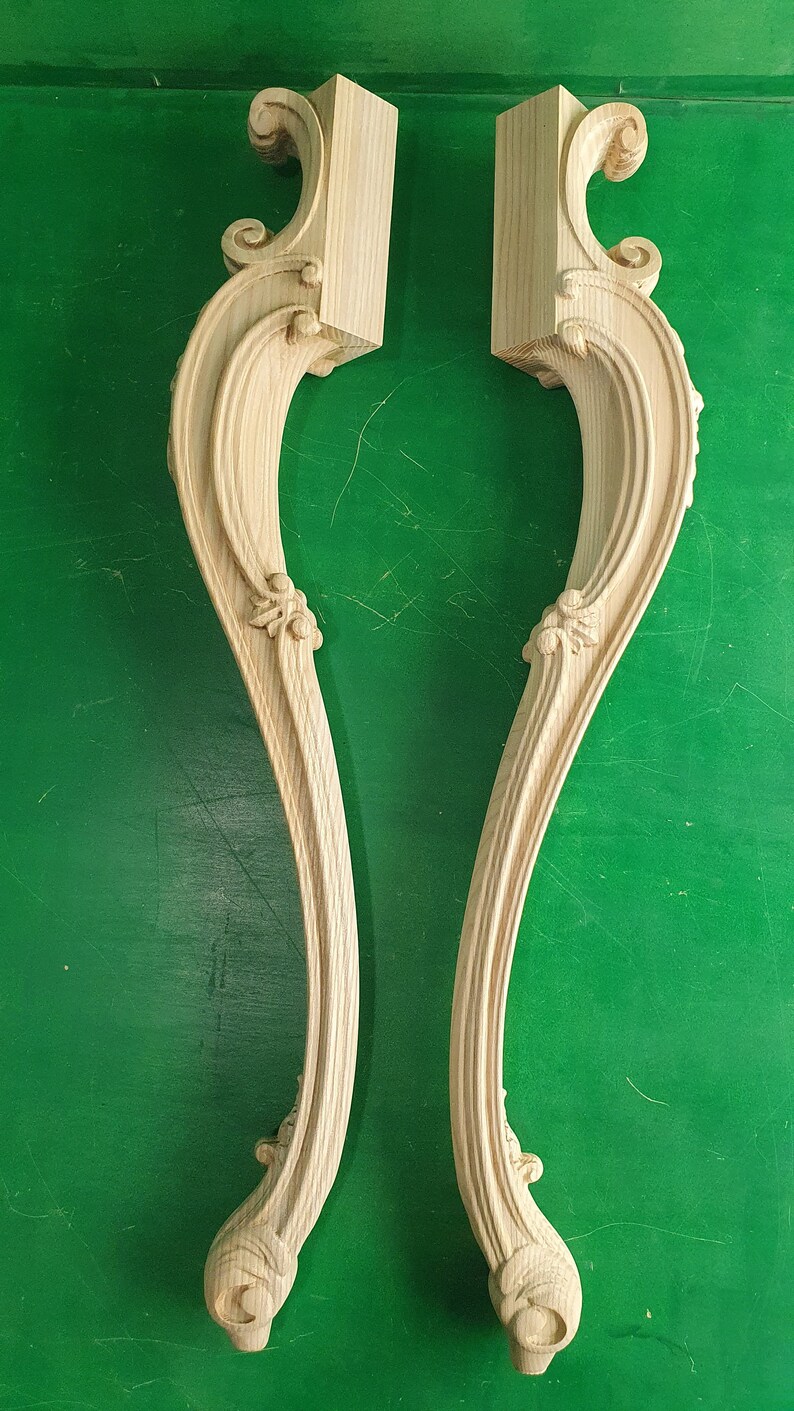Beautiful Carved Cabriole Legs 29.5 Inch Set of 2pc for the - Etsy