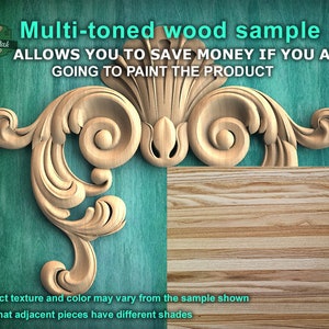 Classic Shell & Scroll Wood Onlay: Timeless Elegance, 1 Pc, Unpainted ...